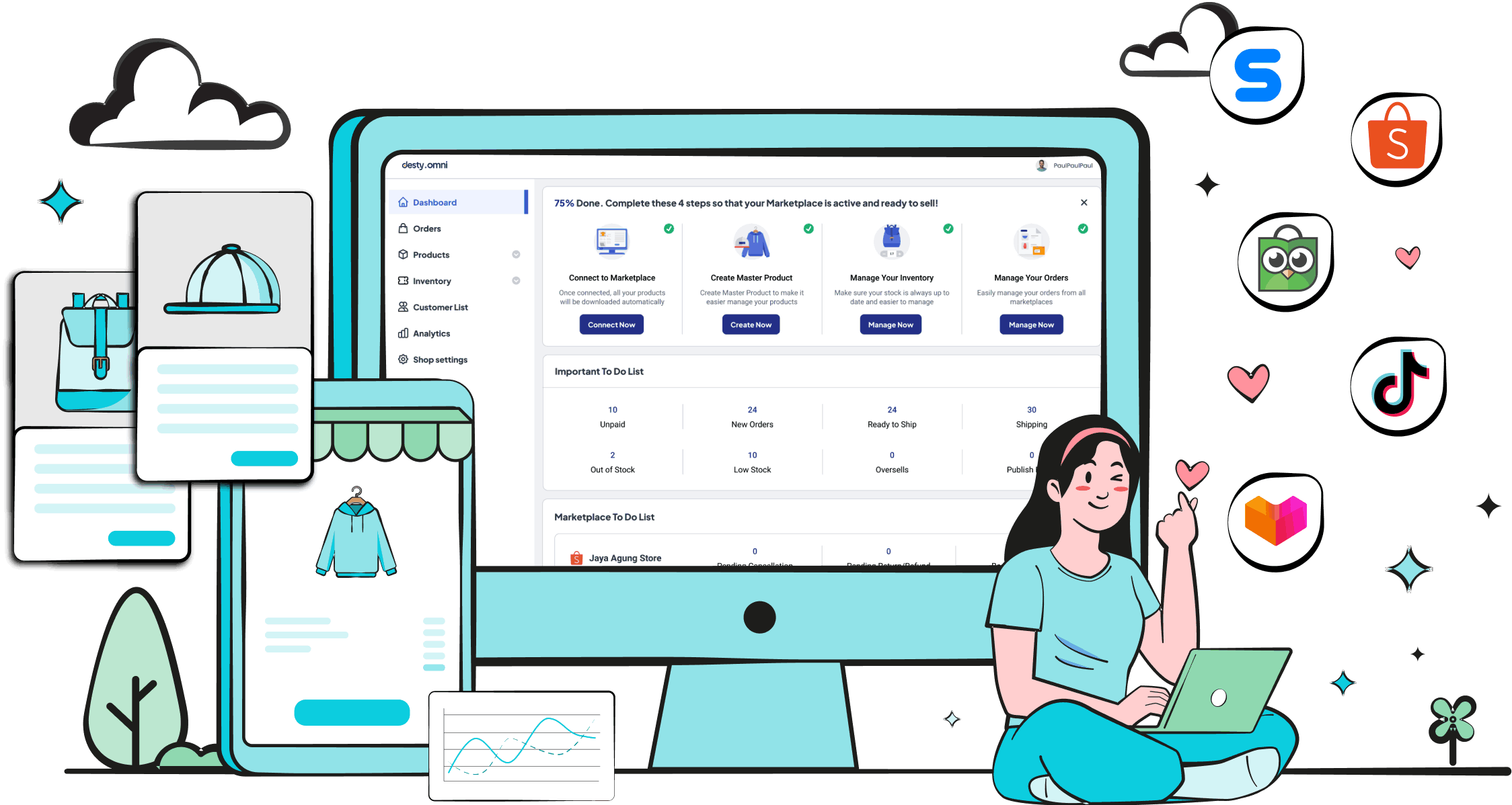 Desty Omni Omnichannel untuk Atur Semua Marketplace Kamu