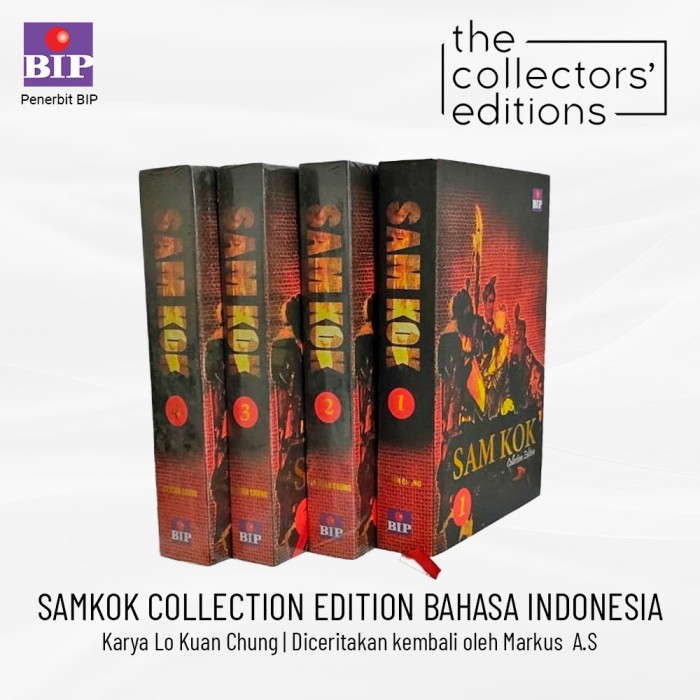 Buku Novel Sam Kok Samkok Lo Kuan Chung BIP 1-4 Langka Edisi Kolektor ...