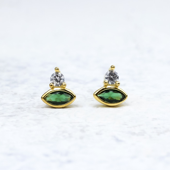 Lysa - Anting Studs Perak 925 Silver 18k Gold Plated Earring - AR ...