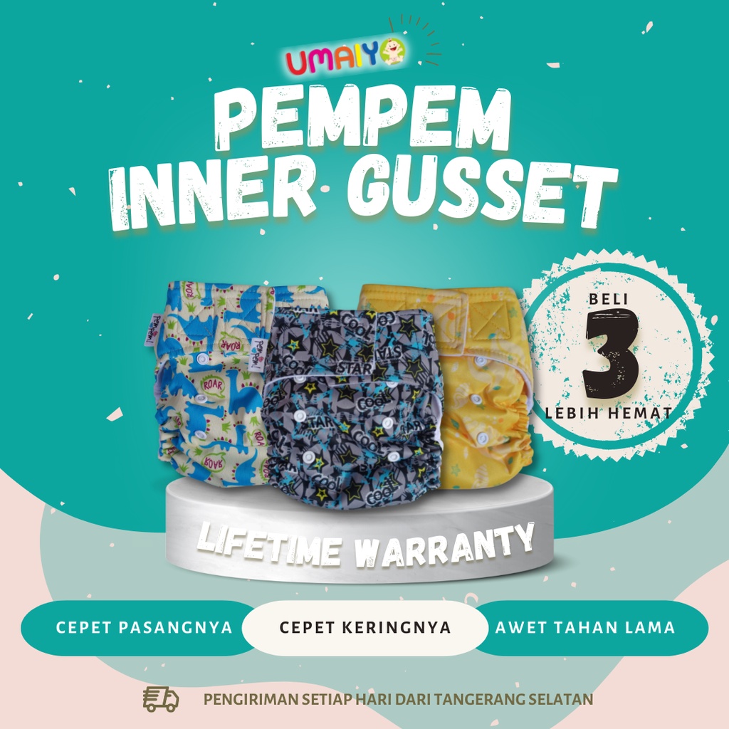 Clodi PEMPEM INNER GUSSET (termasuk insert)-Clodi Warrior