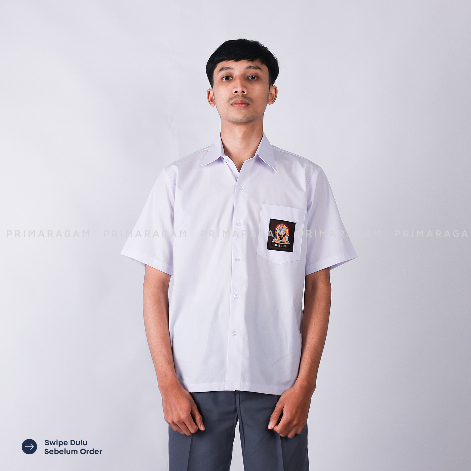 Seragam sekolah baju putih kemeja sma lengan tangan pendek perempuan ...