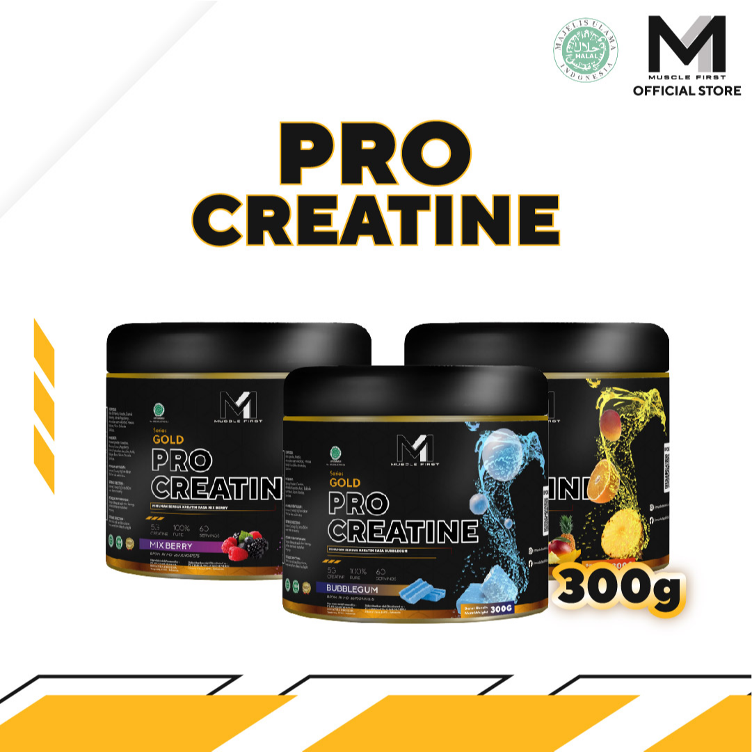 Muscle First Pro Gold Creatine 300gr Pembentuk Otot-Muscle First