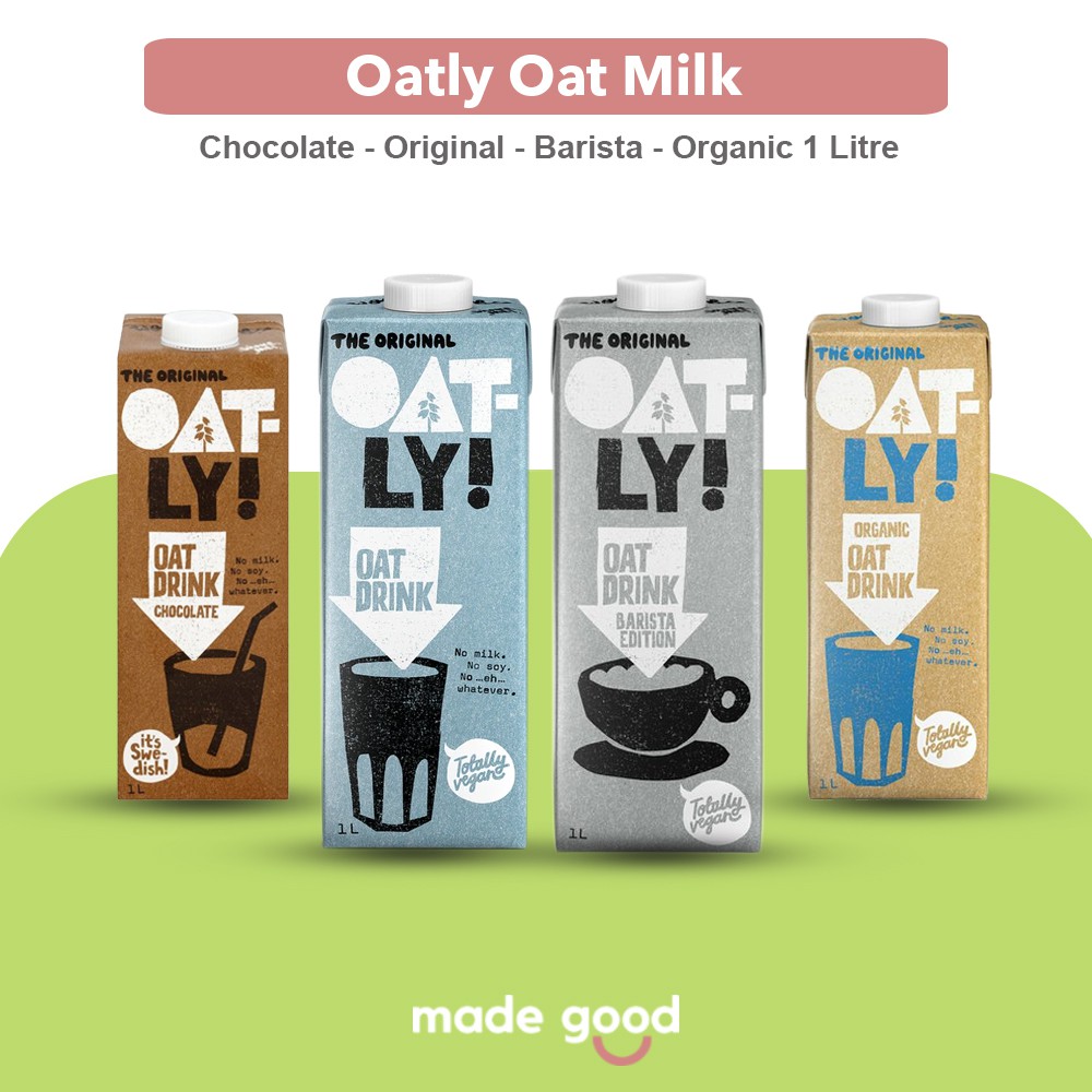 Oatly Oat Milk 1L - susu vegan gandum original organic barista UHT ...