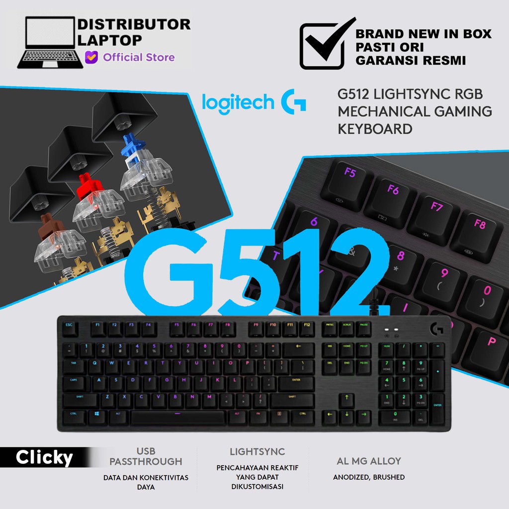 Logitech G512 - RGB Mechanical Gaming Keyboard-dykovytech
