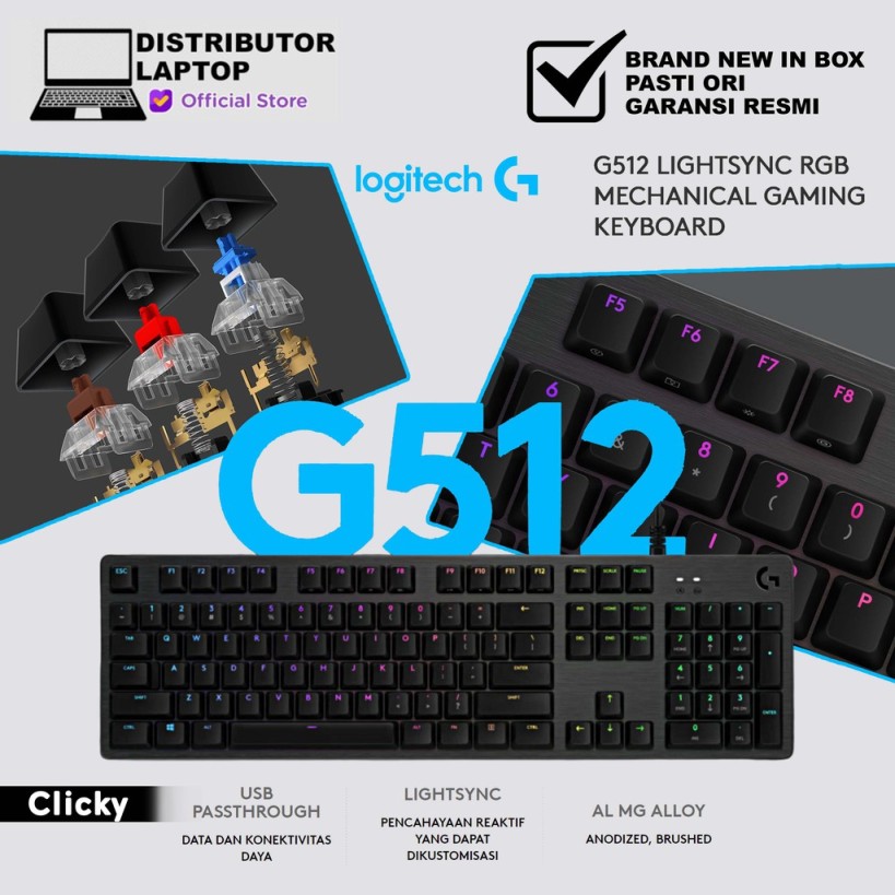 Logitech G512 - RGB Mechanical Gaming Keyboard-dykovytech