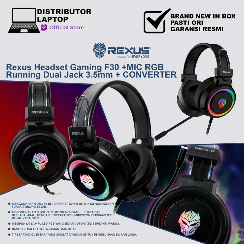 Rexus Vonix F30 - RGB Gaming Headset-dykovytech
