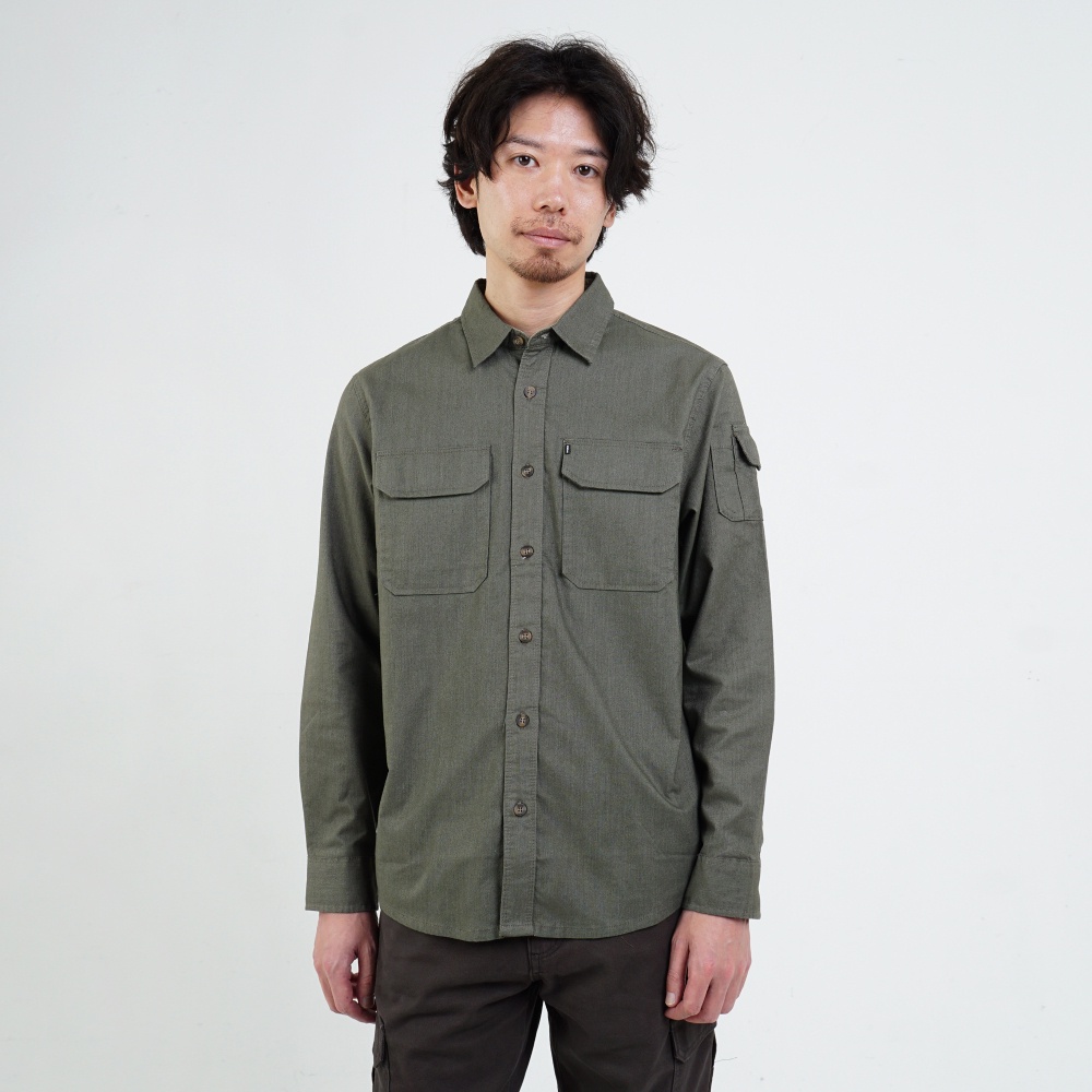 M.Gee Kemeja Outdoor Lengan Panjang Mgee Original Gordon C057 Olive ...