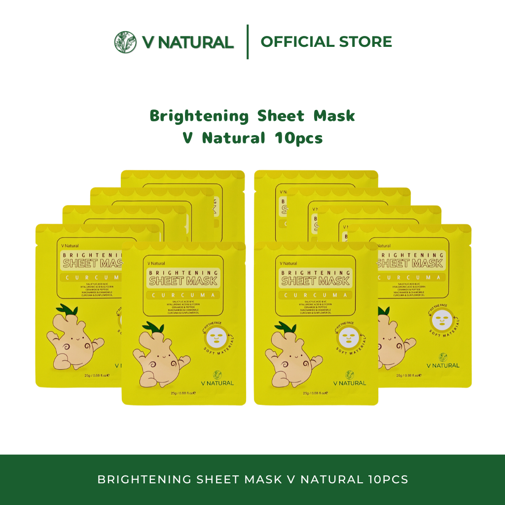[BPOM] VNatural / V Natural Brightening Sheet Mask (official-100% ...