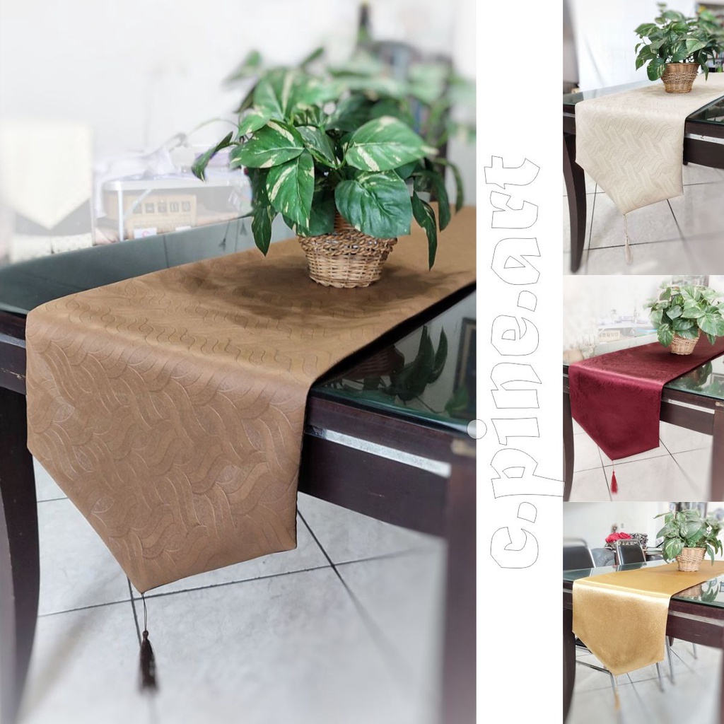 Taplak meja makan 6 kursi / 8 kursi / table runner 6 -8 kursi bahan ...