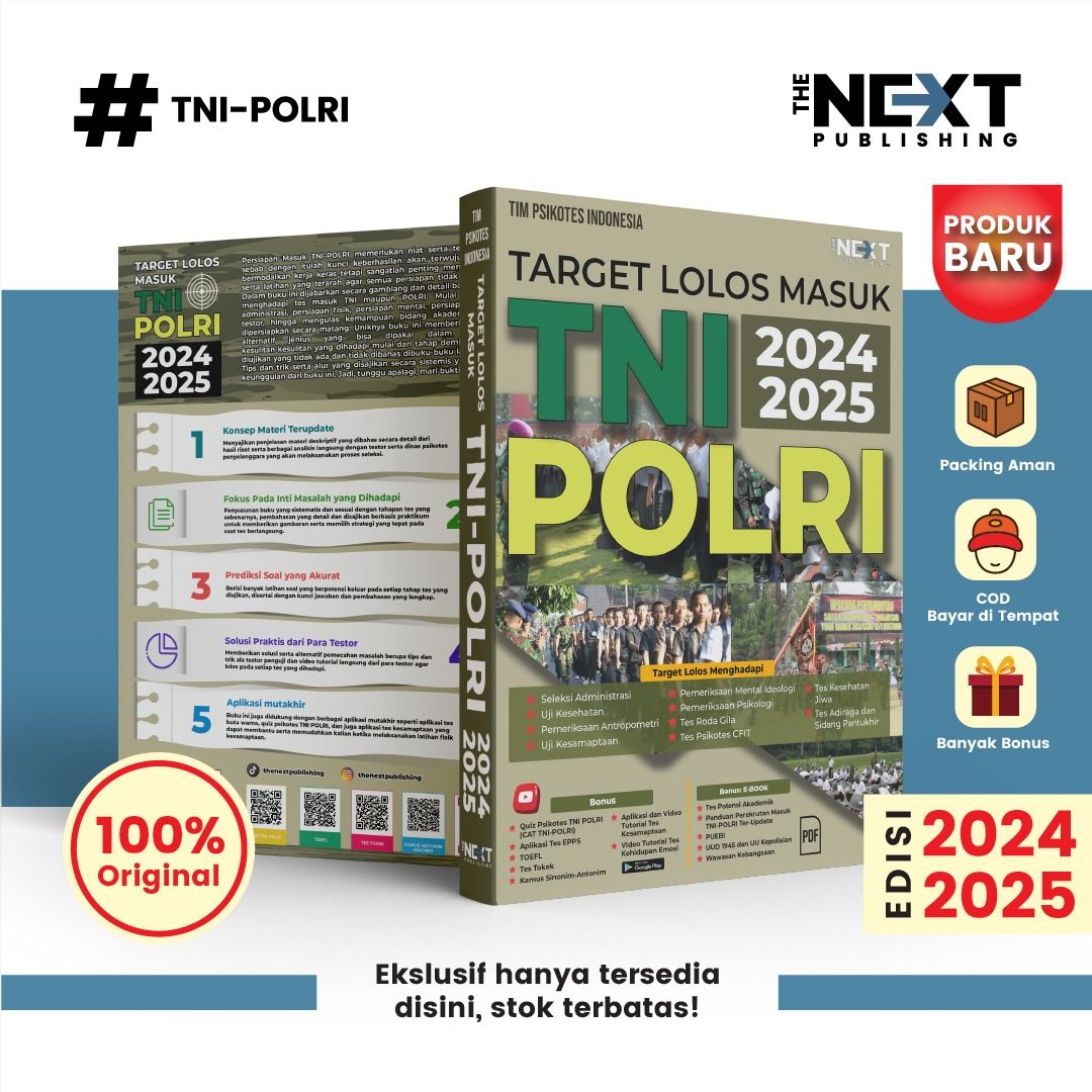 TARGET LOLOS MASUK TNI POLRI 2024 2025-The Next Publishing