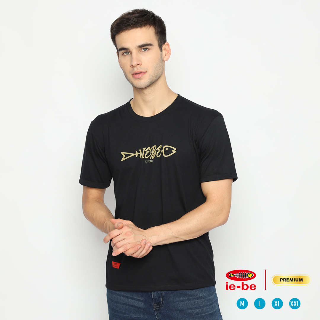 Kaos IEBE K1JL6009 Premium Grafis Black - IEBE Official Store | Desty ...