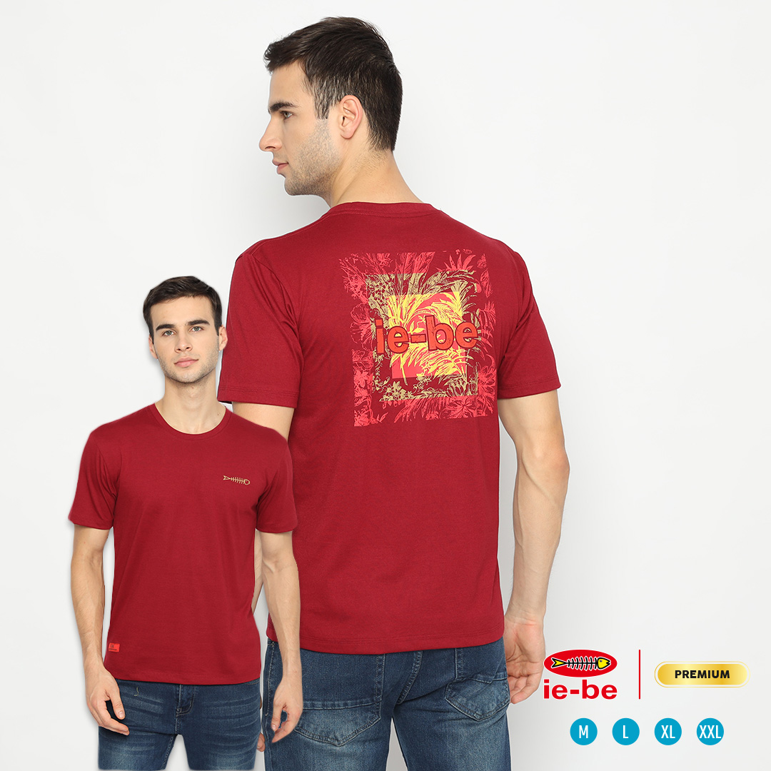 Kaos IEBE J1JL6006 Premium Grafis Maroon - IEBE Official Store | Desty ...