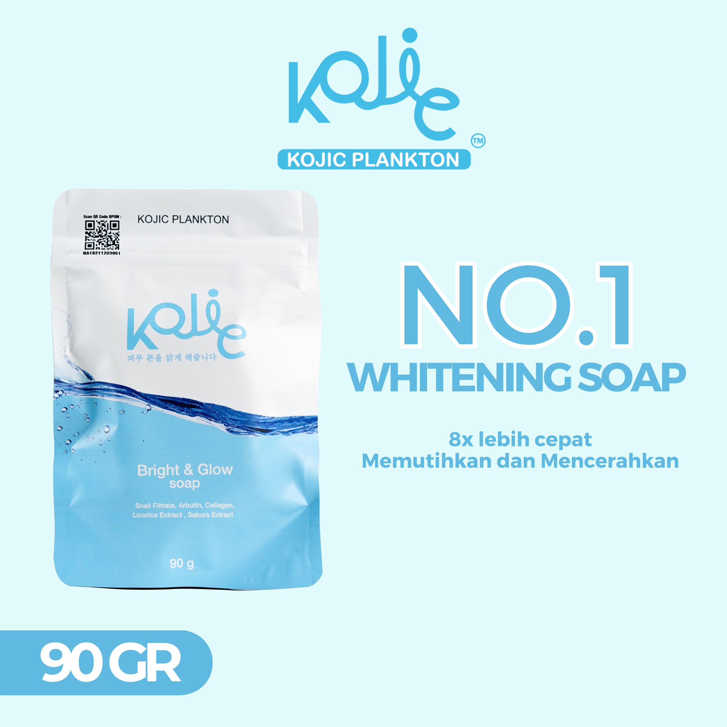 KOJIC PLANKTON BRIGHT & GLOW SOAP 90GR - KOJIC PLANKTON | Desty Wholesale